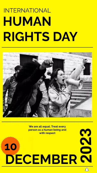 INTERNATIONAL HUMAN RIGHTS DAY - DECEMBER 10 Template | PosterMyWall