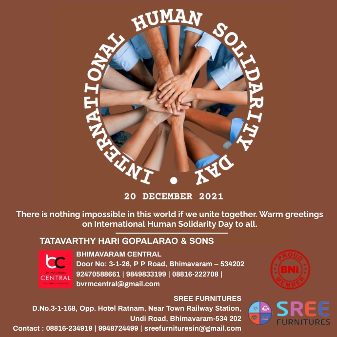 International Human Solidarity Day Template | PosterMyWall