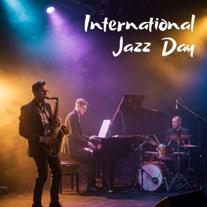 Copy of International Jazz Day Poster Design Instagram Size | PosterMyWall