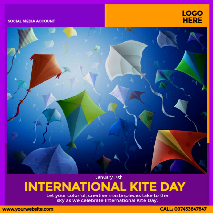 International Kite Day Template | PosterMyWall