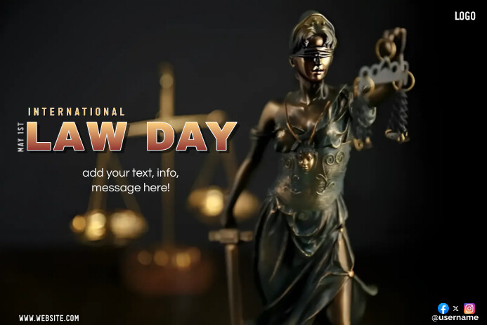 INTERNATIONAL LAW DAY TEMPLATE-Vorlage | PosterMyWall