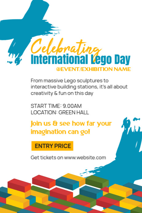 International Lego Day Event Poster Template | PosterMyWall