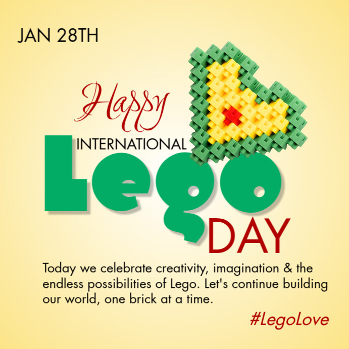 International Lego Day Instagram Post Template | PosterMyWall