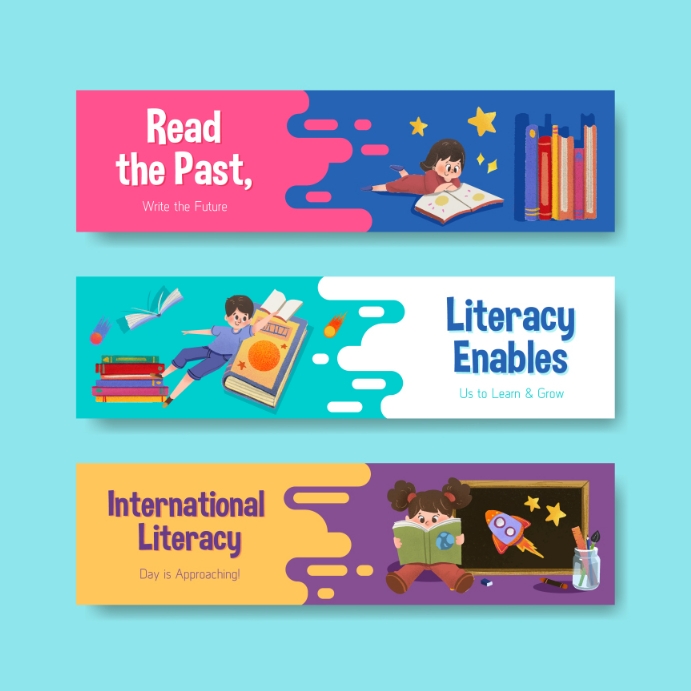 International literacy day concept design Template | PosterMyWall