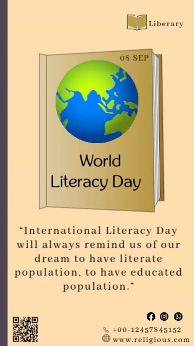 International Literacy Day Instagram Story Template | PosterMyWall