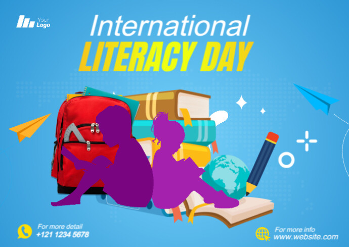 Copy of International Literacy Day postcard | PosterMyWall