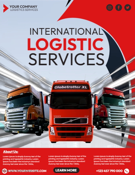 Plantilla de International Logistics Services | PosterMyWall