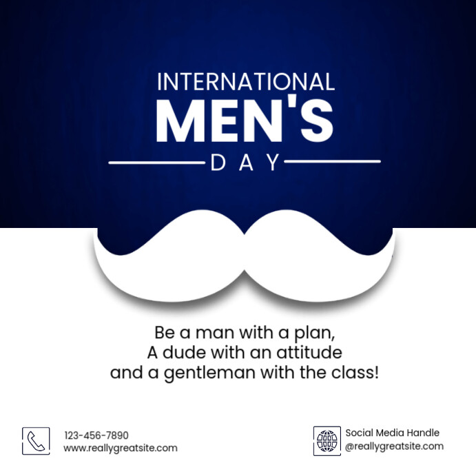 International Mens Day Instagram Post Template | PosterMyWall