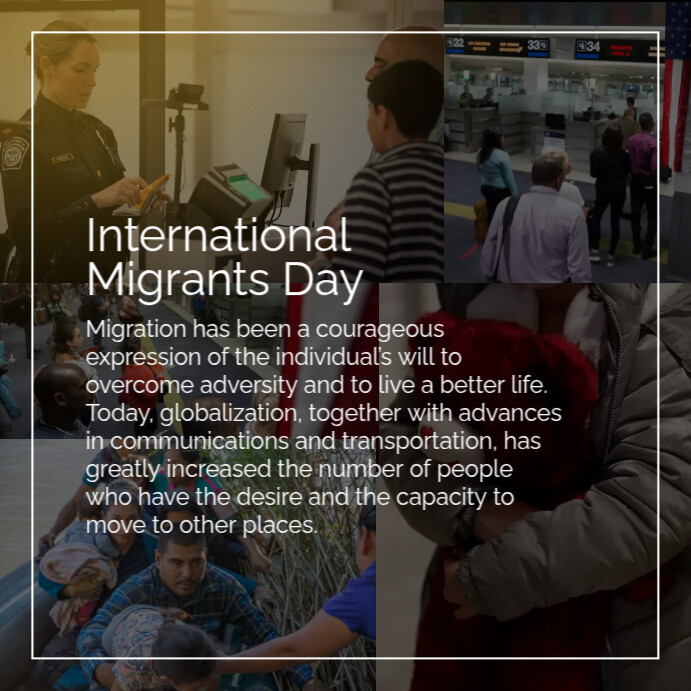 International Migrants Day Instagram Post Template | PosterMyWall