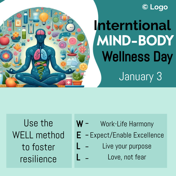 International Mind-Body Wellness Day Template | PosterMyWall