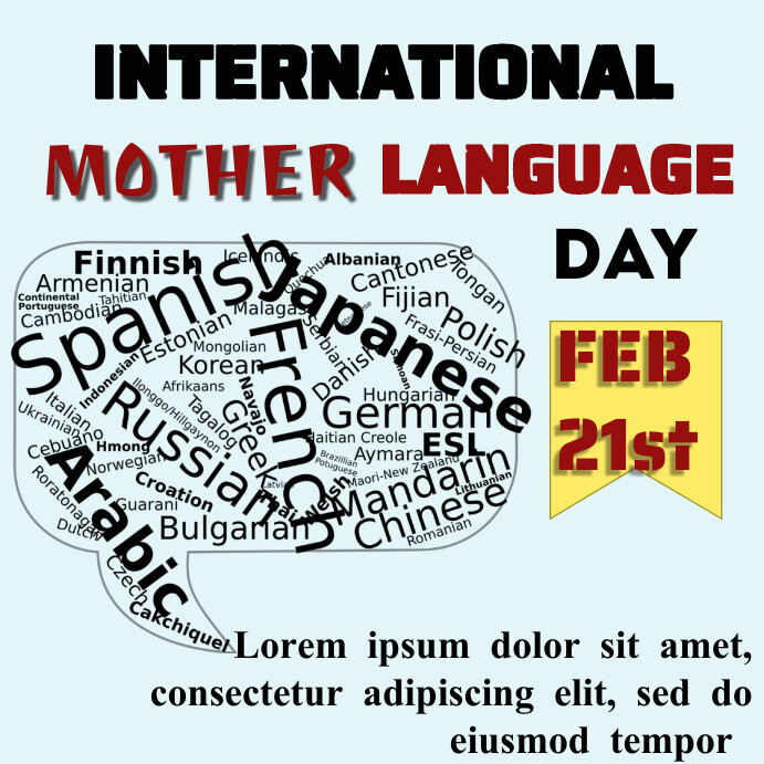 International mother language day Template | PosterMyWall