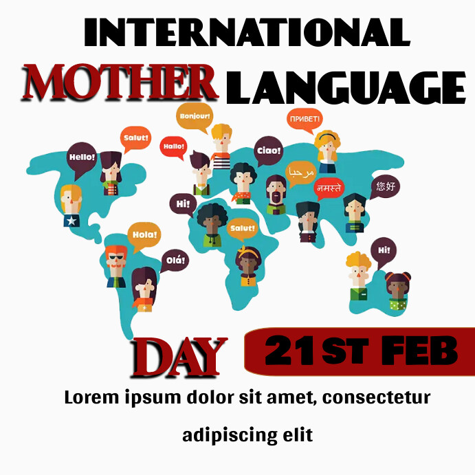 International mother language day Template | PosterMyWall