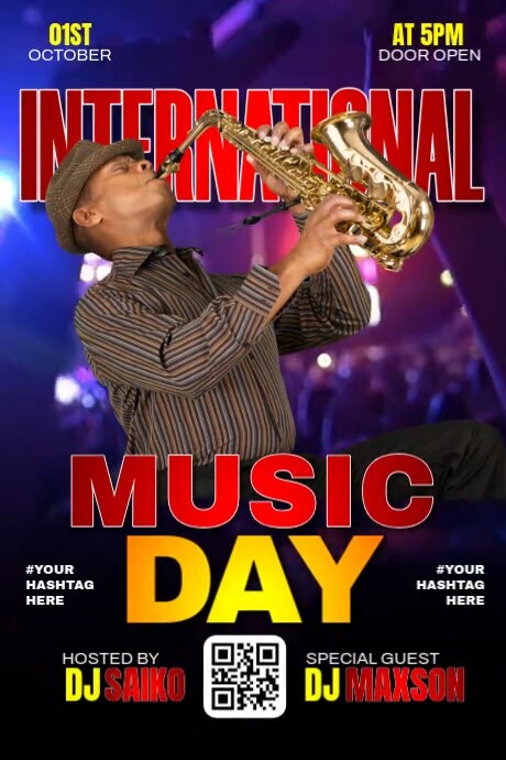 International Music Day Ads Template | PosterMyWall