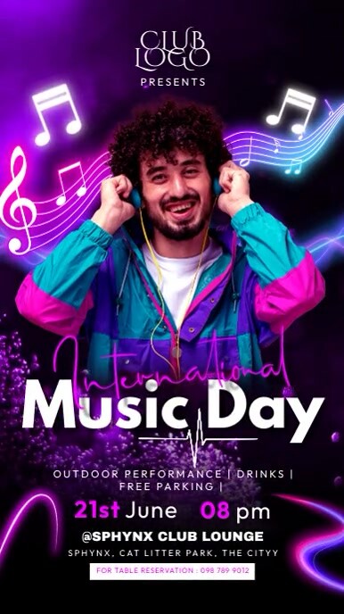 International Music Day Event Poster Template | PosterMyWall