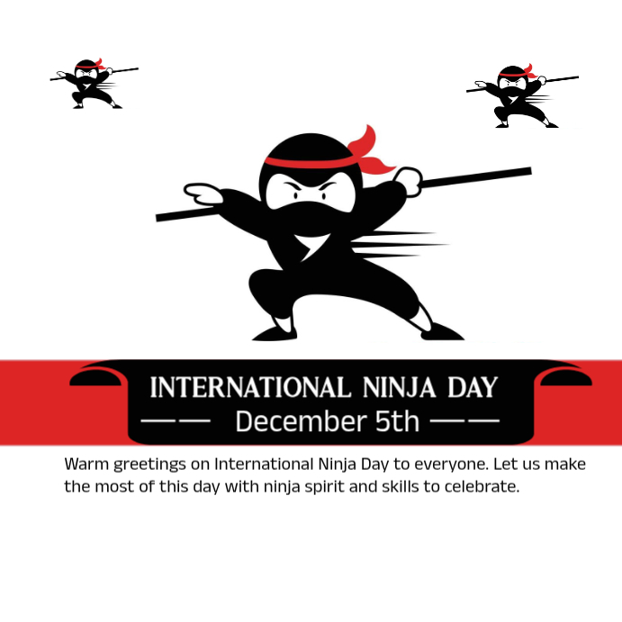 international ninja day Template | PosterMyWall