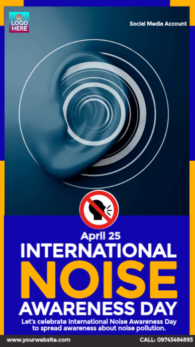 Copy of International Noise Awareness Day Template | PosterMyWall
