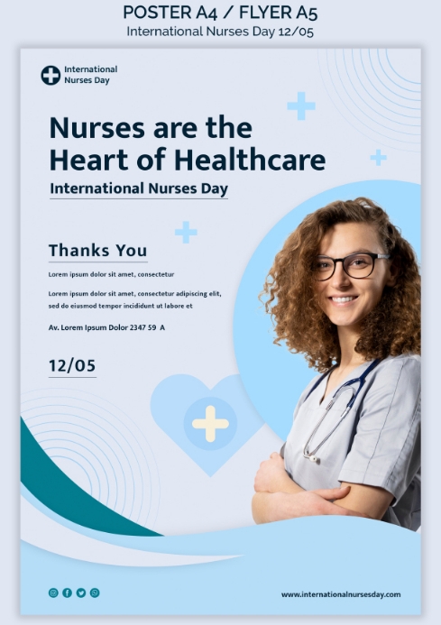 De Plantilla de Póster Del Día Internacional de La Enfermera | PosterMyWall