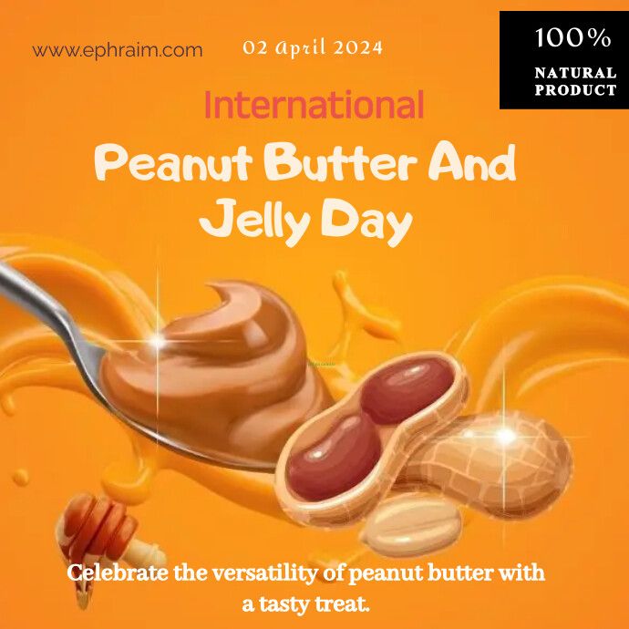 international peanut Butter and jelly day Template | PosterMyWall
