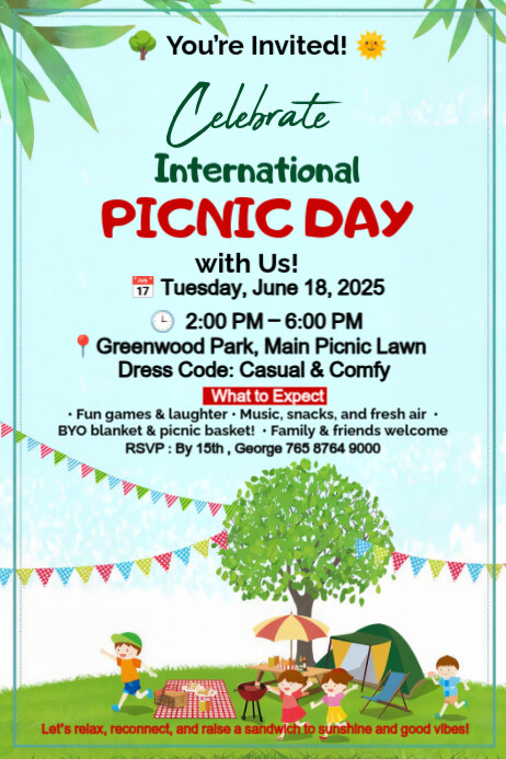 International picnic day Template | PosterMyWall