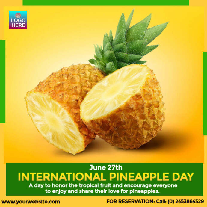 Copy of International Pineapple Day | PosterMyWall