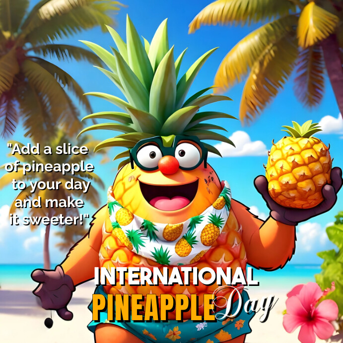 International Pineapple Day Instagram Post Template | PosterMyWall
