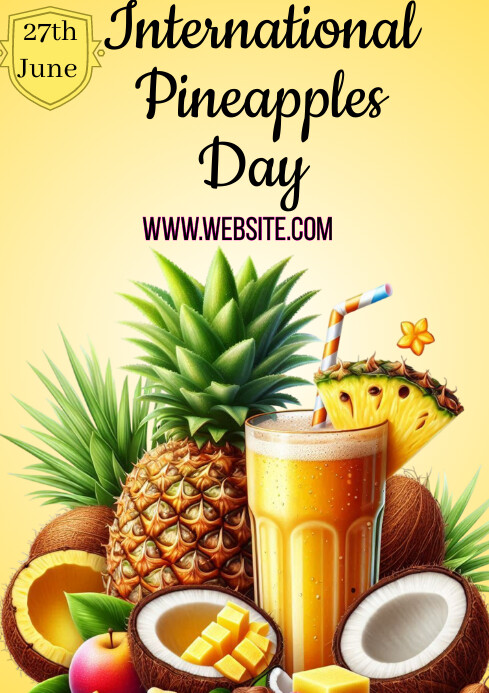 international pineapples day Template | PosterMyWall