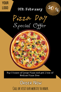 world pizza day poster flyer Template | PosterMyWall