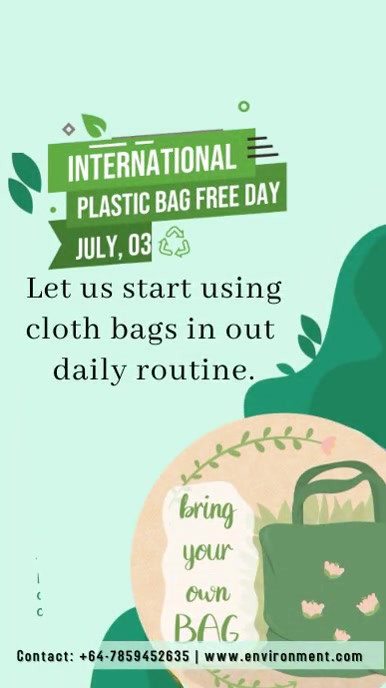 International Plastic Bag Free Day Template | PosterMyWall