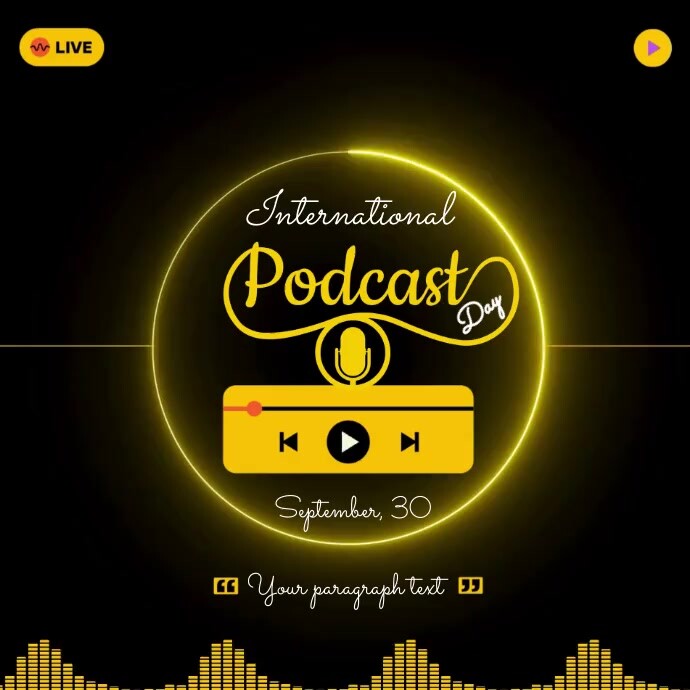 International Podcast Day Template | PosterMyWall