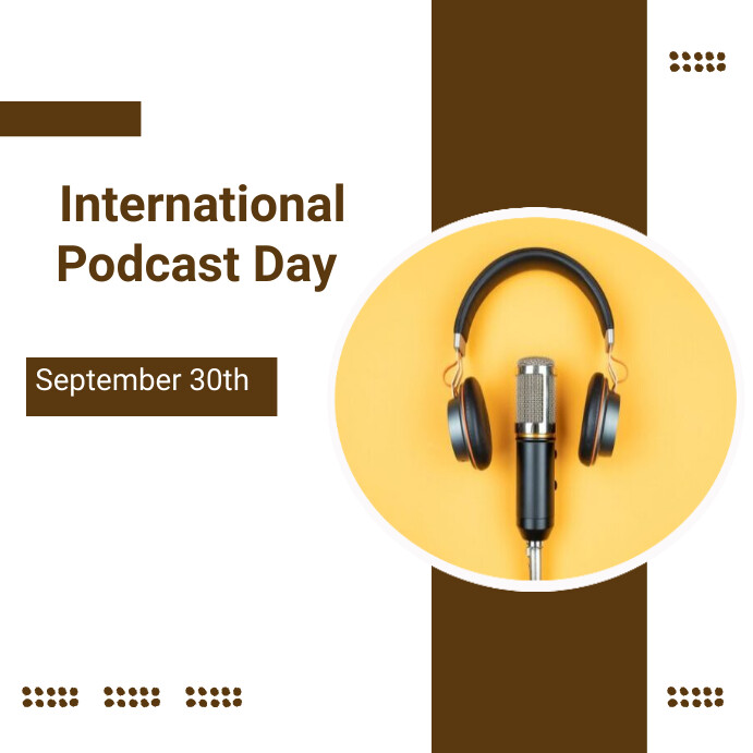 Copy of international podcast day | PosterMyWall