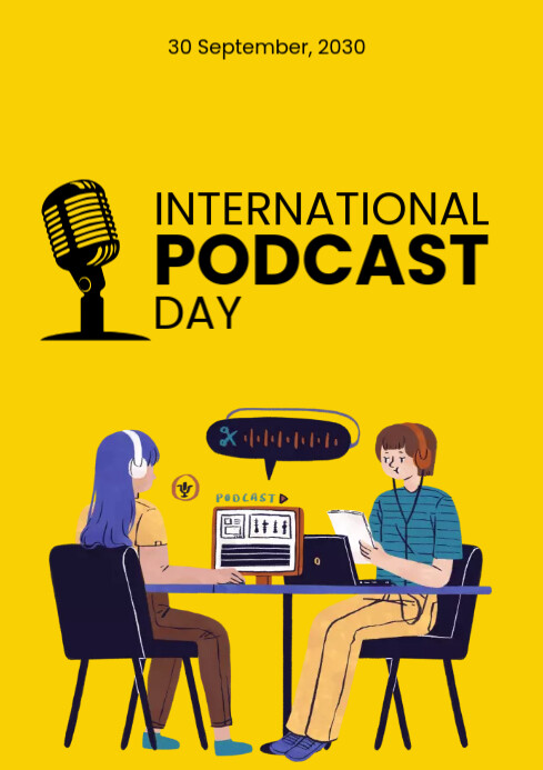 international podcast day template | PosterMyWall