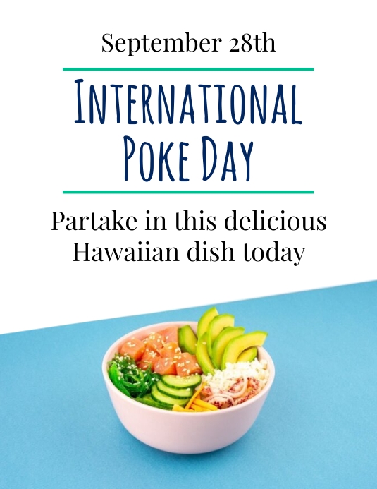 Copy of International Poke Day | PosterMyWall