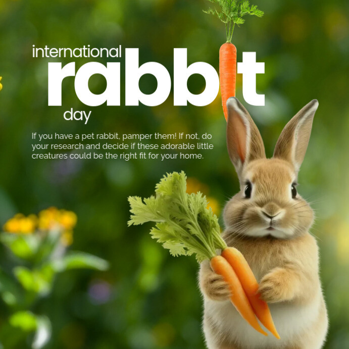 Copy of International Rabbit Day Instagram Post | PosterMyWall