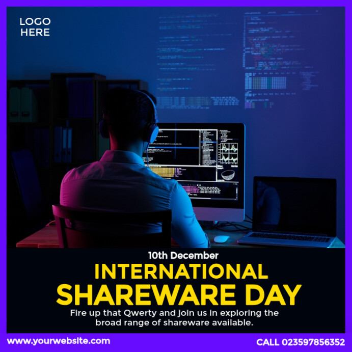 Copy of International Shareware Day | PosterMyWall
