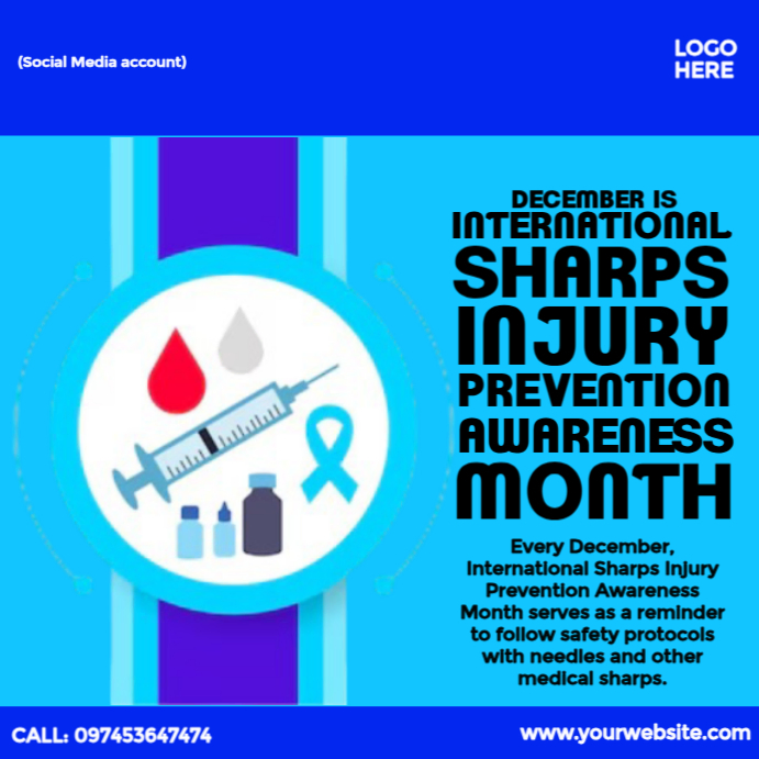 International Sharps Injury Prevention Awareness Month Template ...