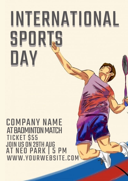 International sports day A4 template | PosterMyWall