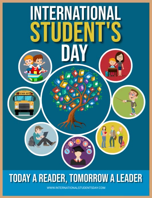 International Student's Day Flyer Template | PosterMyWall