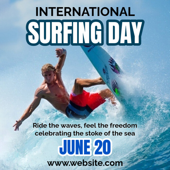 International Surfing Day 2025 Instagram Post Template | PosterMyWall