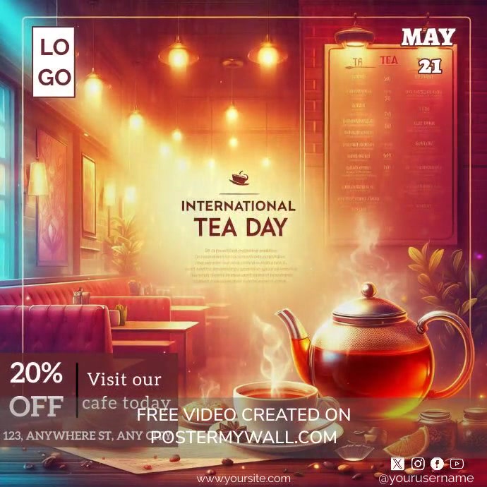 International Tea Day Template | PosterMyWall