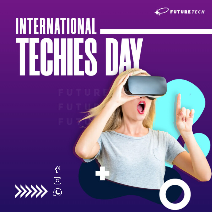 International techies day square template | PosterMyWall
