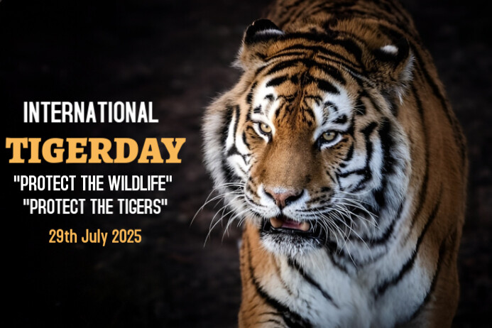 International tiger day flyer template templaat | PosterMyWall