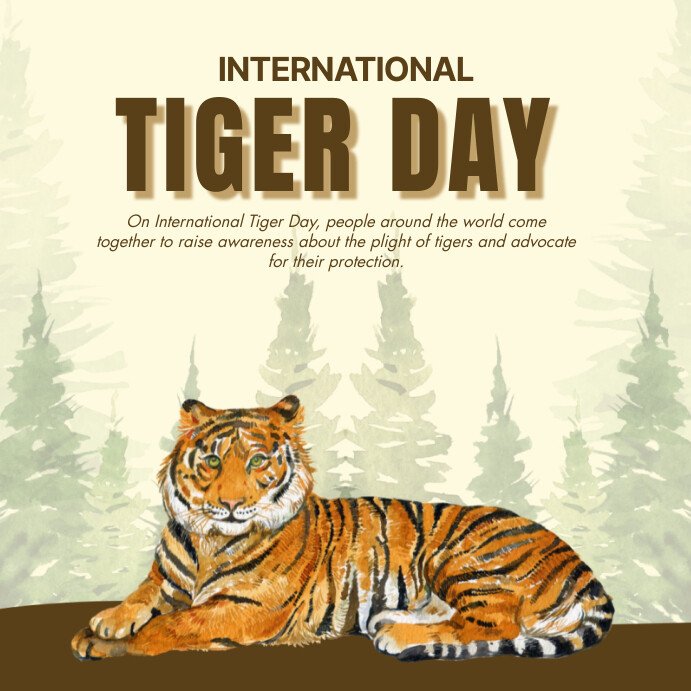 Modèle International Tiger Day Instagram Post | PosterMyWall