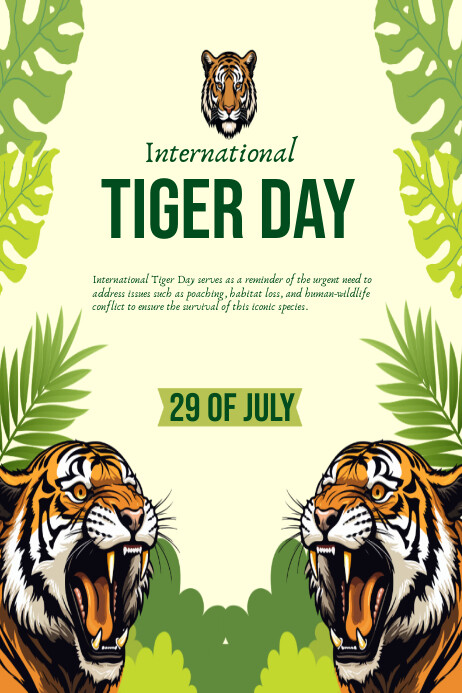 International Tiger Day poster Design 2024 Template | PosterMyWall