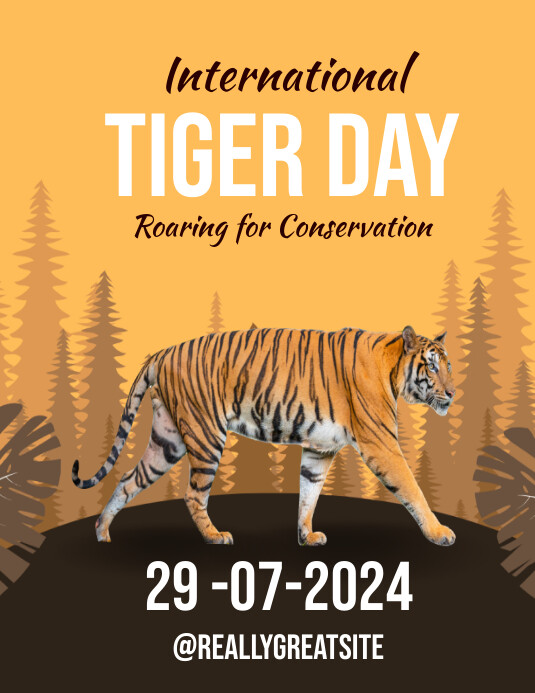 International Tiger Day Poster Design 2024 Template | PosterMyWall