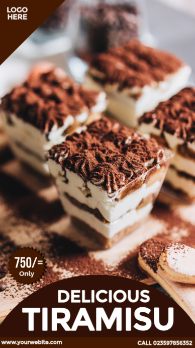 International Tiramisu Day Ad Template | PosterMyWall
