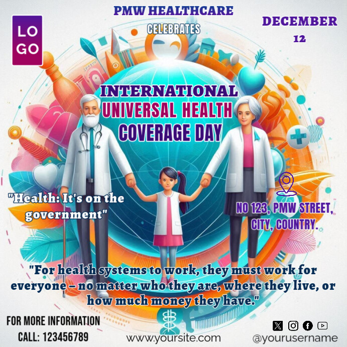 Copy of International Universal Health Coverage Day | PosterMyWall