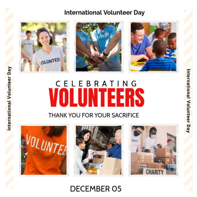 International Volunteer Day template design | PosterMyWall