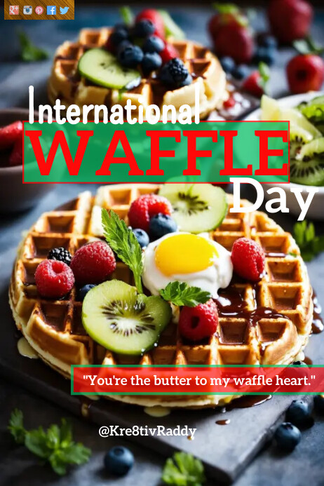 International Waffle Day Template | PosterMyWall