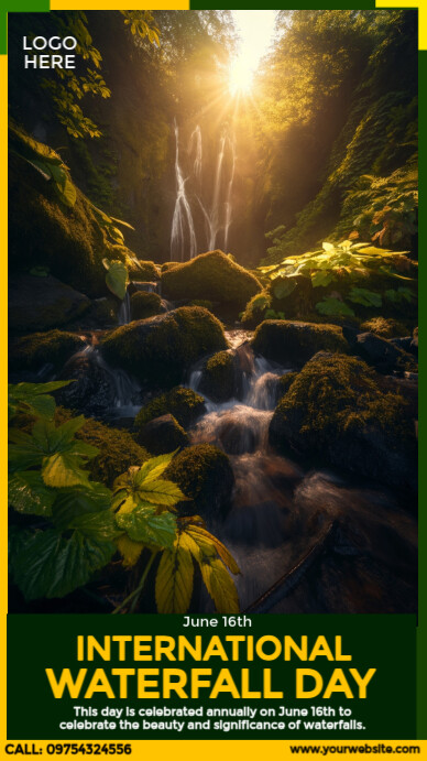 Copy of International Waterfall Day Design | PosterMyWall