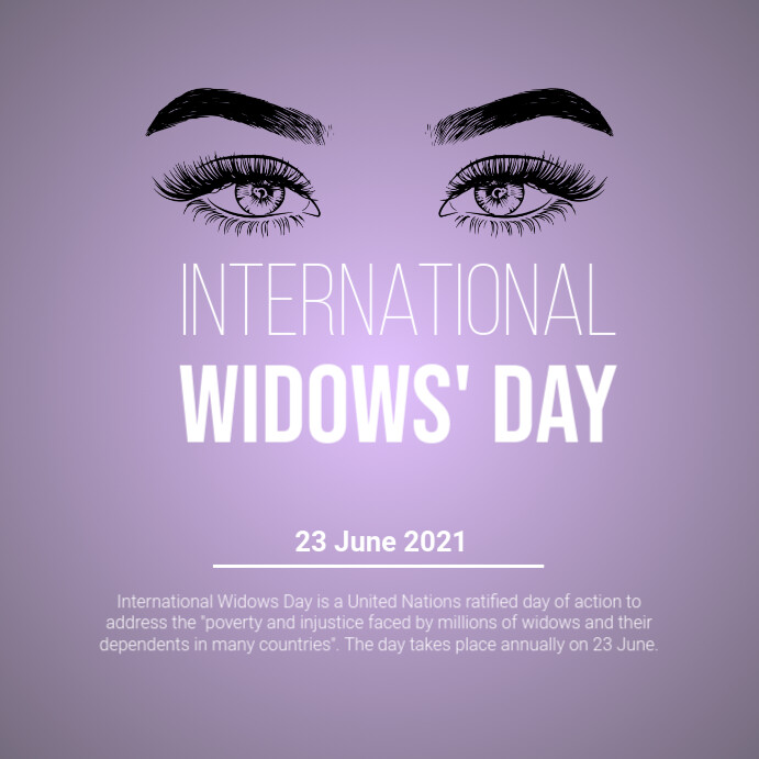 International Widows' Day Template | PosterMyWall